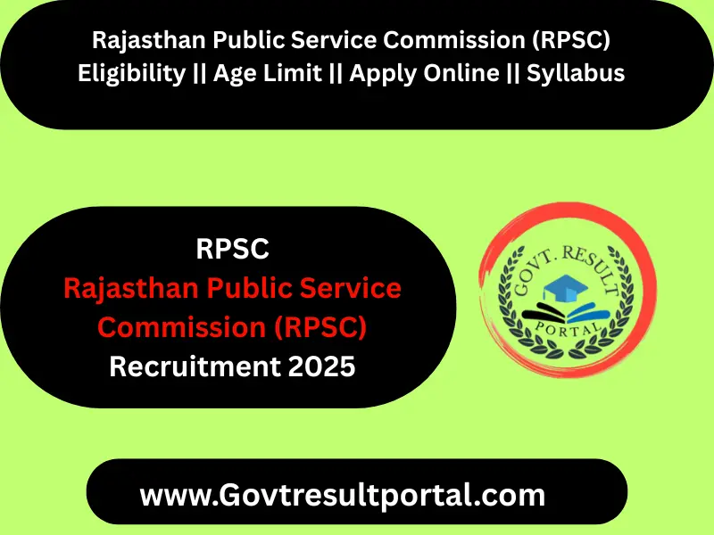 RPSC 2nd Grade Teacher Recruitment 2025 | Apply Online
